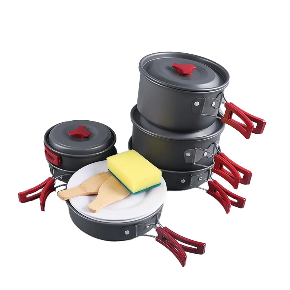 Outdoor-camping-cookware-folding-outdoor-non-stick-pot-boiling-water ...