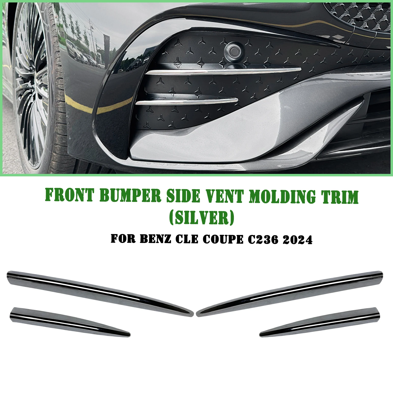 Front-Bumper-Side-Air-Vent-Trims-Fog-Light-Intake-Cover-Grill-Spoiler ...