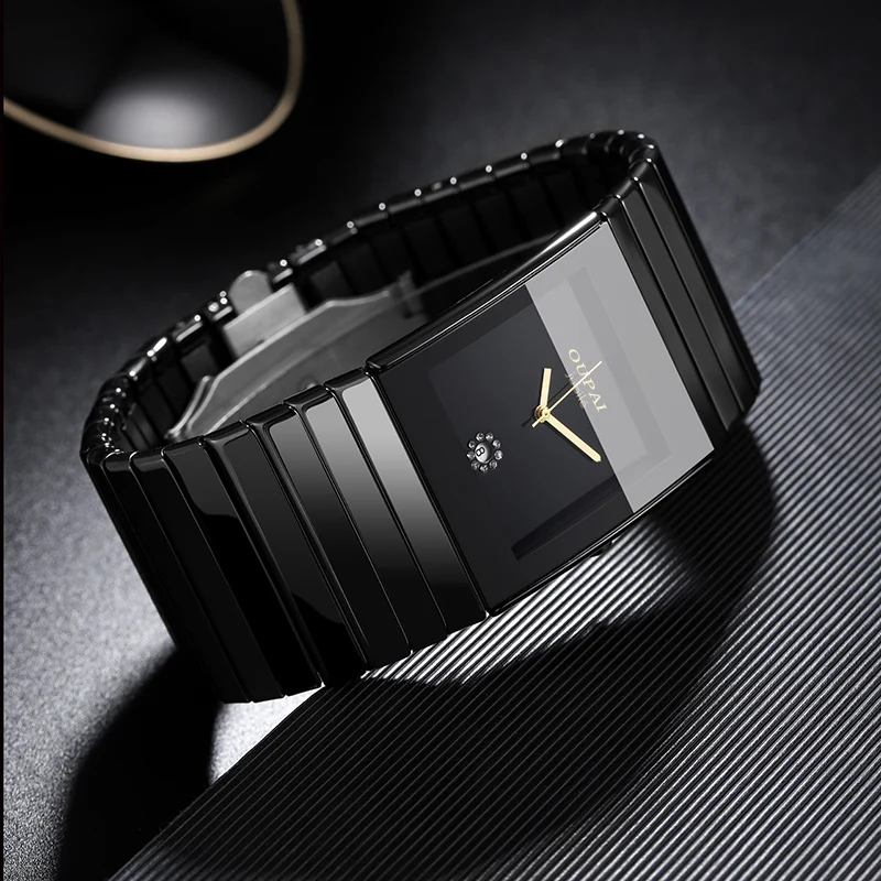 OUPAI-Reloj-de-cer-mica-rectangular-para-hombre-pulsera-de-cuarzo ...