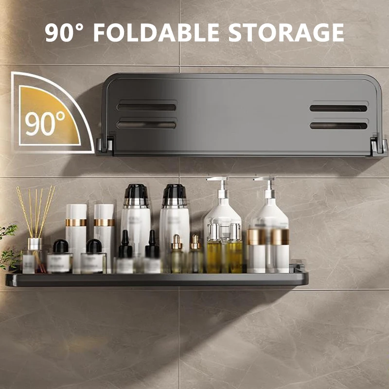 Foldable Bathroom Shelf Sink Toilet Toilet Bathroom Wall mounted Non ...