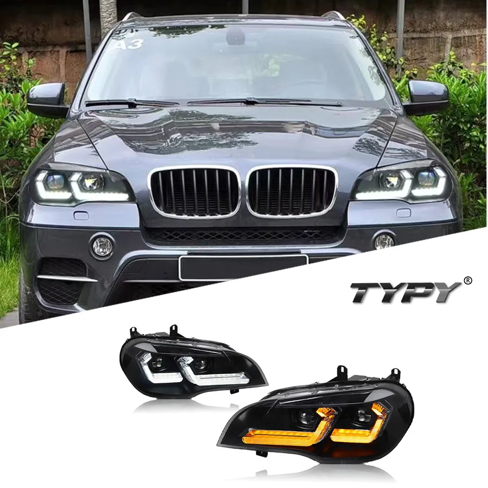 Car-Head-Light-For-BMW-X5-2007-2013-E70-Headlight-Upgrade-Modified-NEW ...