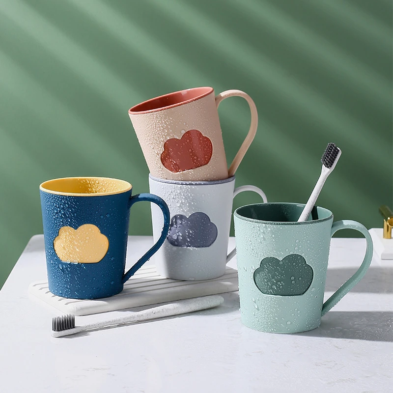 Cloud Rinse Cup: Plastic Simple Rinse Cup With Handle For Brushing ...