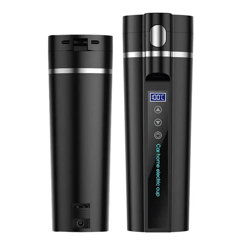 Electric-Car-Heating-Thermos-Cup-450ml-Smart-Temperature-Control-Travel ...