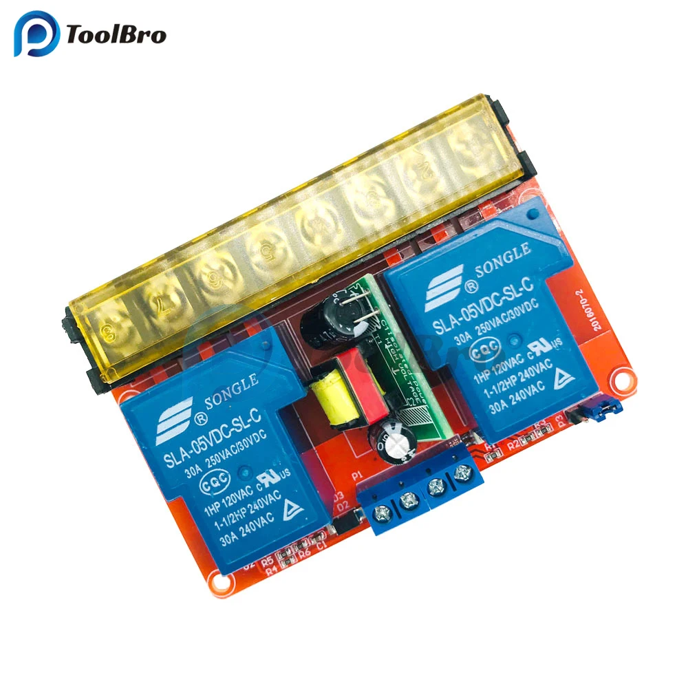 AC 100V 250V 30A 2 Channel Relay Module DC 5V High Low Level Trigger ...