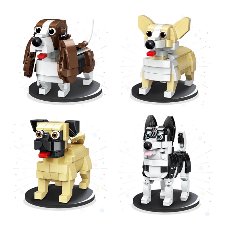 Dog Building Blocks | Mini Blocks Pug | Pets Model Kit | Bricks Dogs ...
