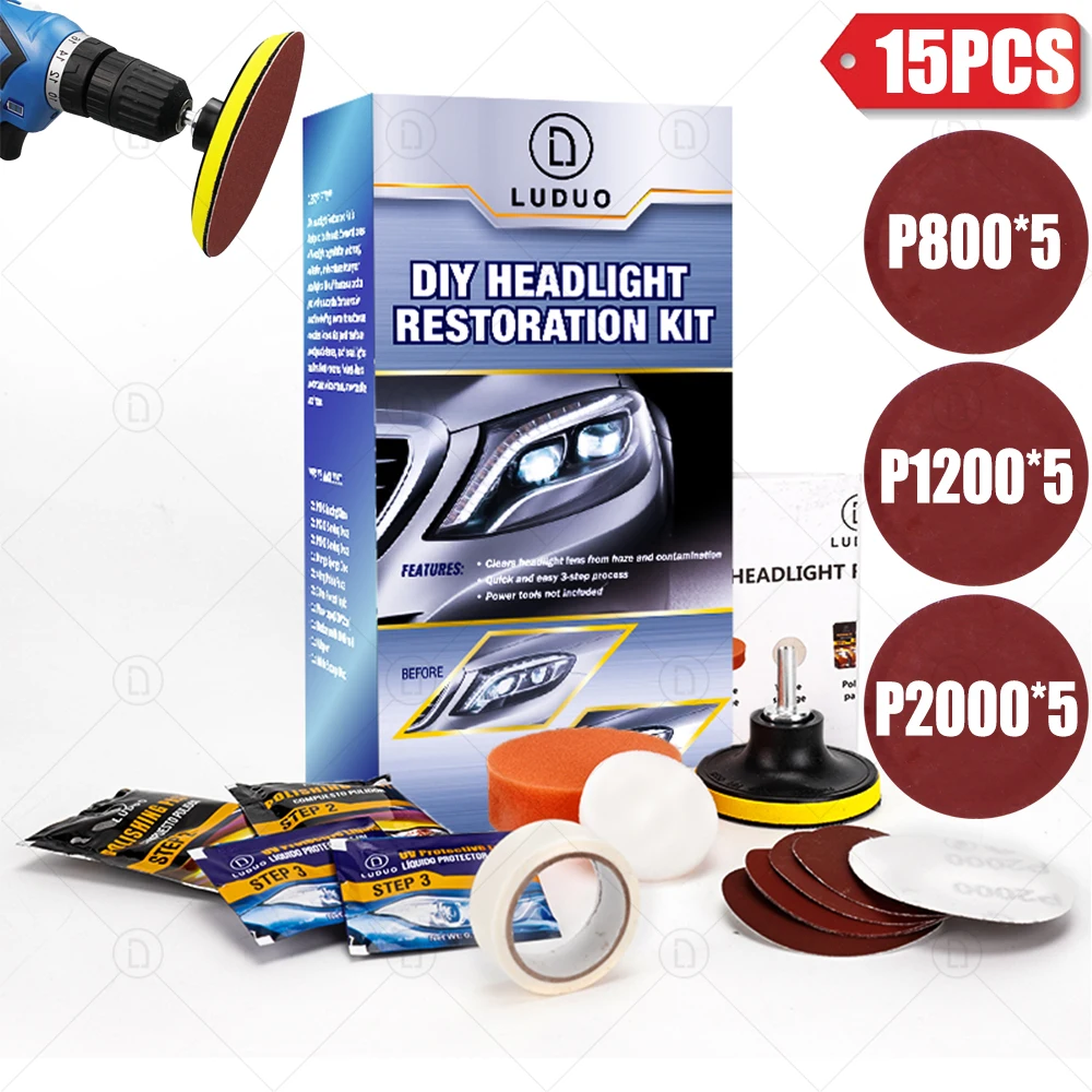 Headlight-Restoration-Kit-Polish-For-Headlights-Cleaning-Polisher-Car ...