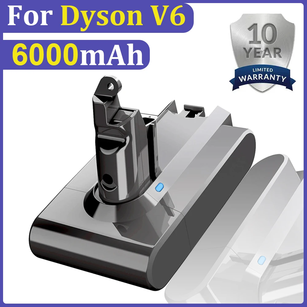 21.6V 6000mAh Vacuum Cleaner Rechargeable Battery for Original Dyson V6 ...