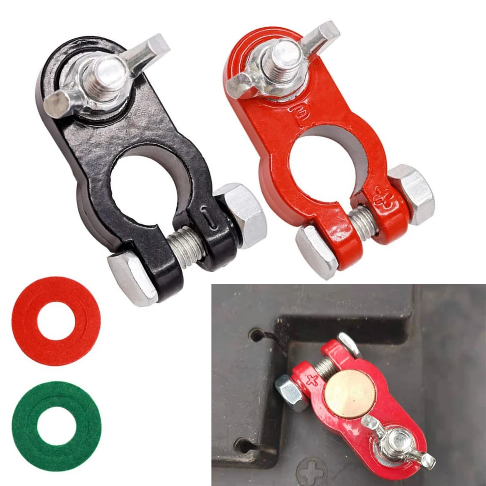1 Pair Car Battery Terminal Cables Connectors Quick Disconnect Car ...