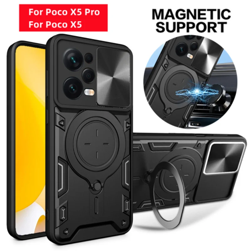 For-Poco-X5-Pro-5G-Case-Slide-Camera-Shockproof-Armor-Cases-For-Poko ...