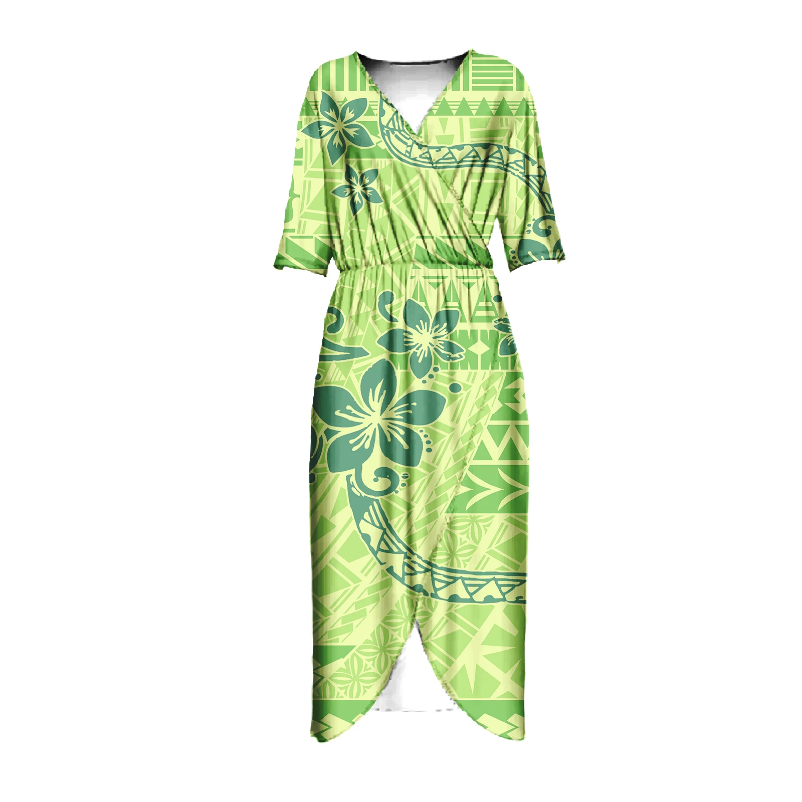 Women-s-American-Island-Pattern-Dress-Personalizado-Personalizado-Polin ...