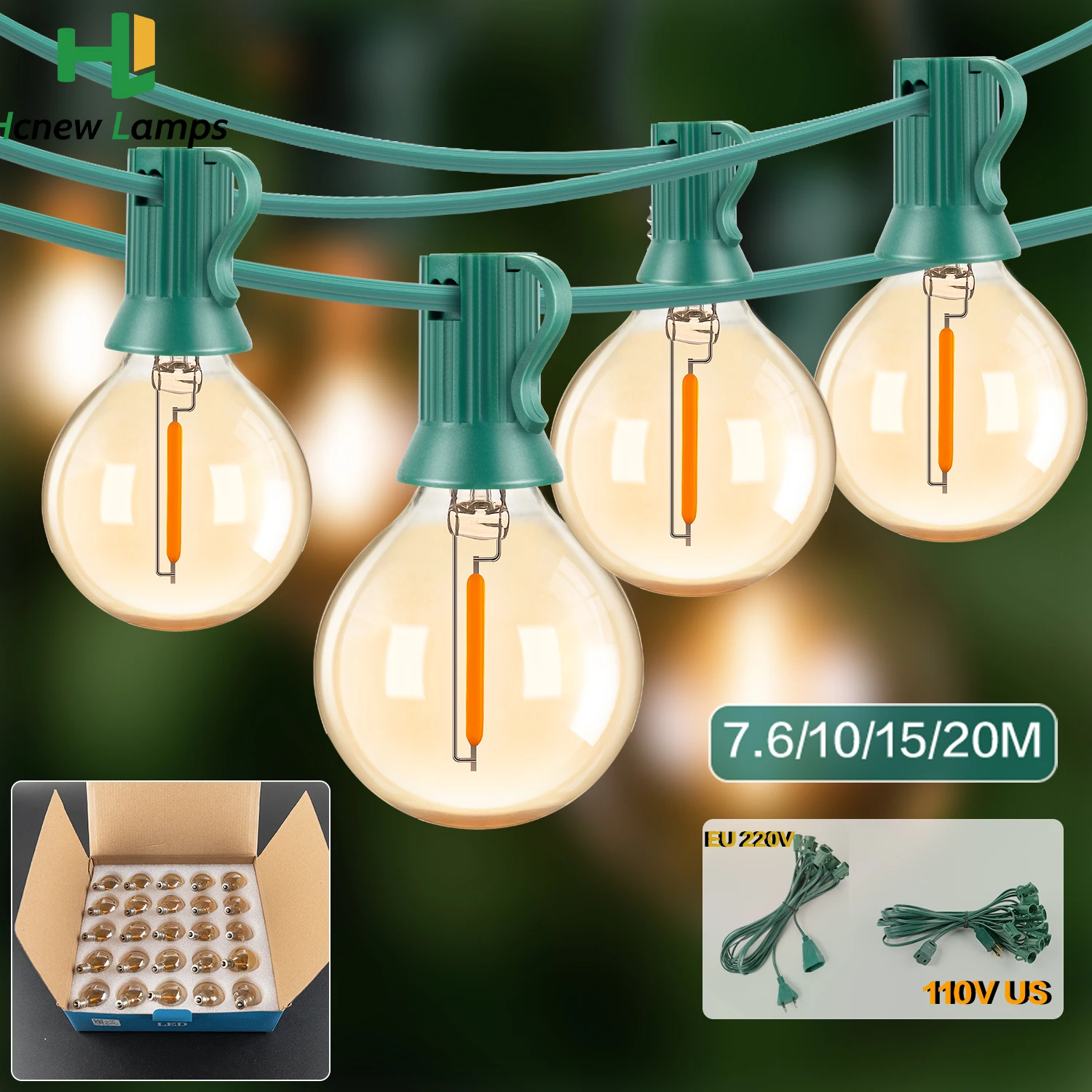 G40-Amber-Led-Ball-Filament-String-Light-Connected-EU-220V-US-110V-E12 ...