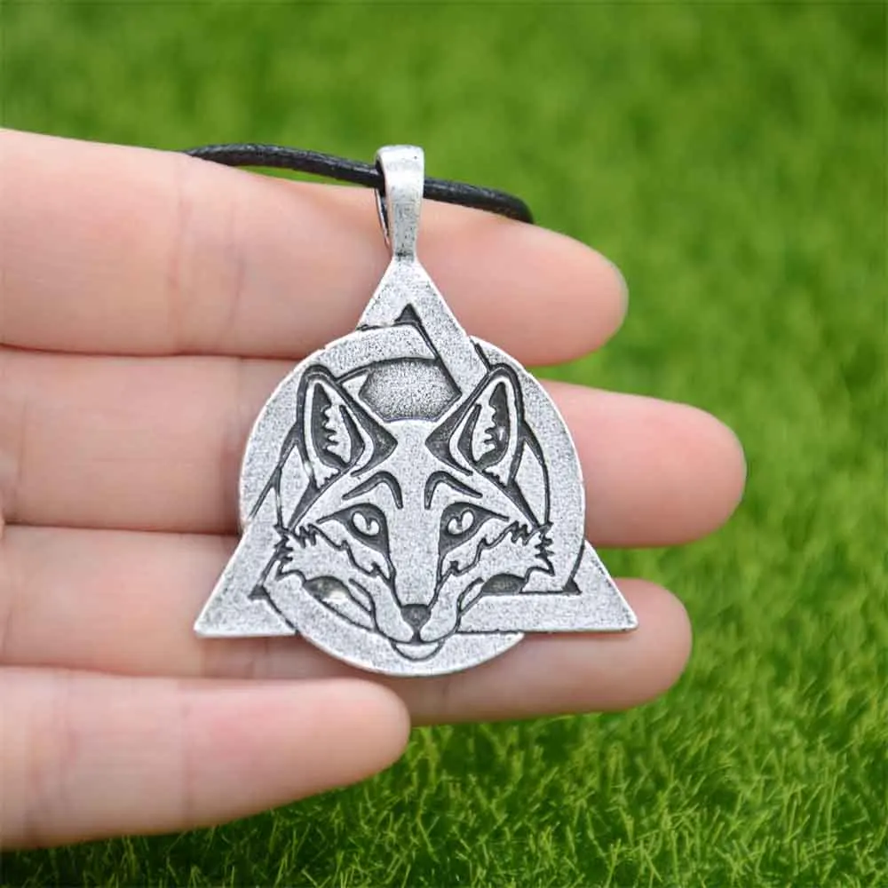 Nostalgia-Viking-Fox-Pendant-Tribal-Necklace-Circle-And-Triangle-Norse ...