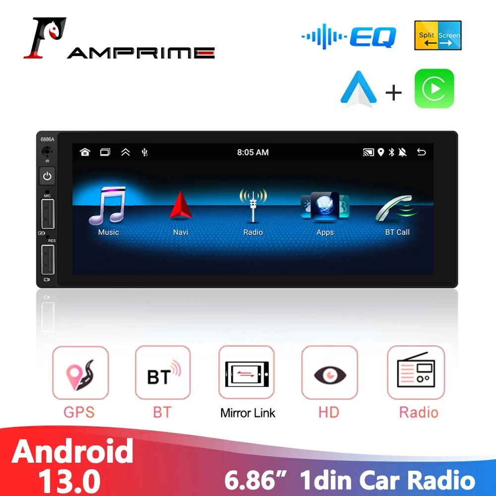 AMPrime-6-86-1-Din-Android-13-Car-Radio-Carplay-Android-Auto-Car ...