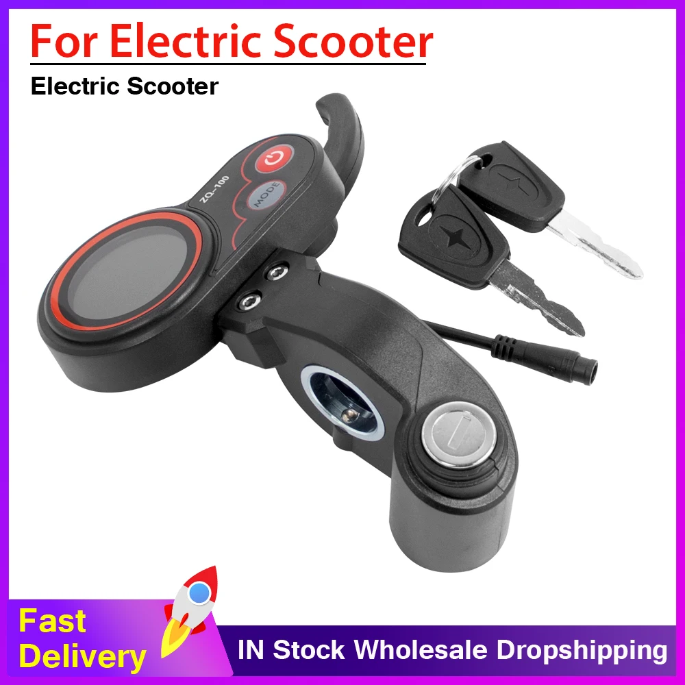 ZQ-100-Mileage-Meter-6-Pin-Dashboard-Throttle-For-Electric-Scooter-LED ...