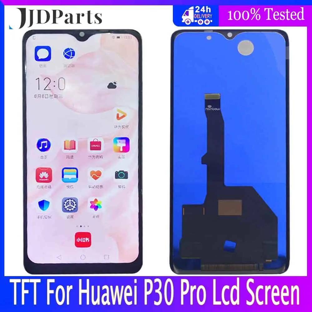 Pantalla LCD TFT para Huawei p30 Pro, montaje de digitalizador táctil, VOG L09 LCD con marco ...