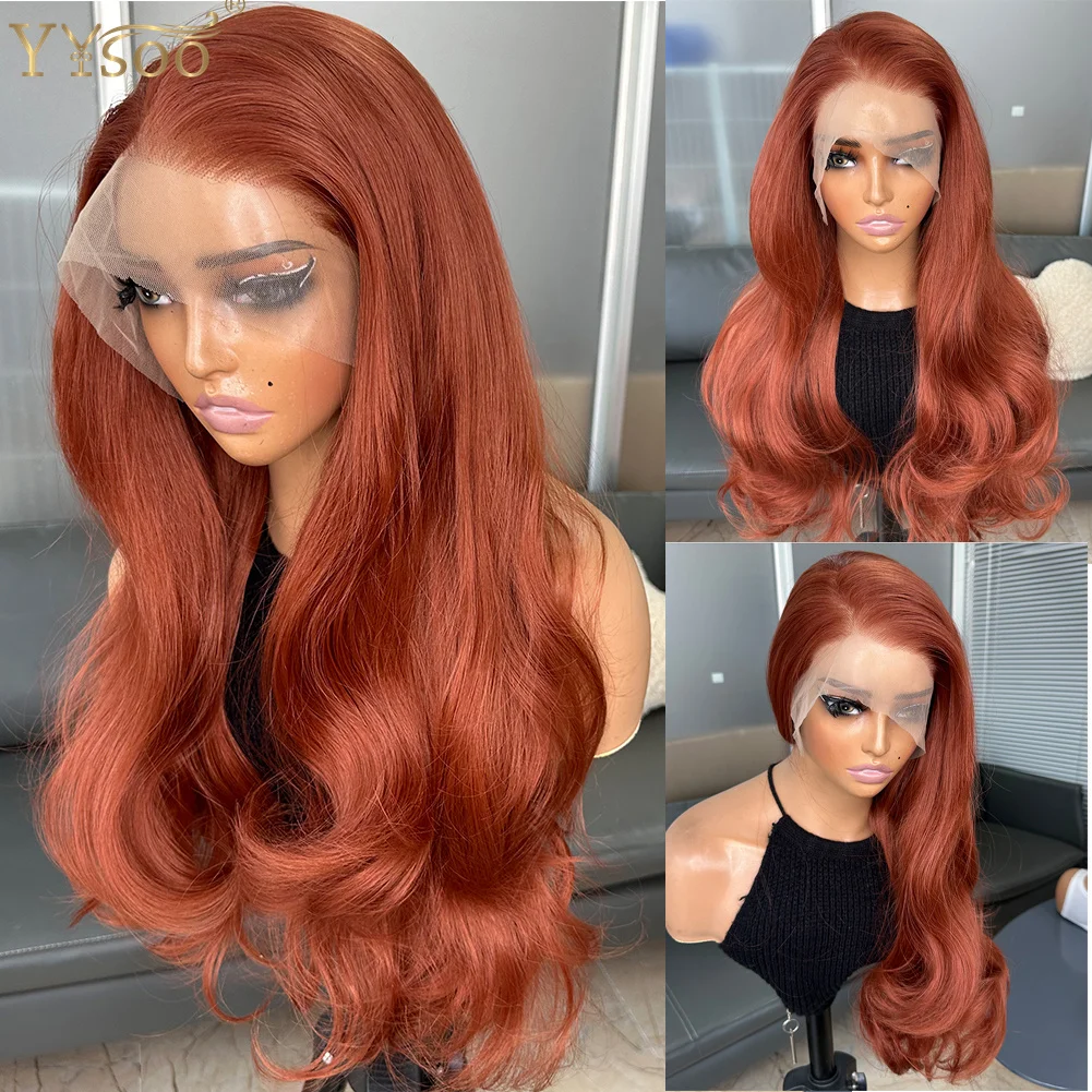 350# Color Long Deep Part Heat Resistant Wig Body Wave 13x6 Glueless ...