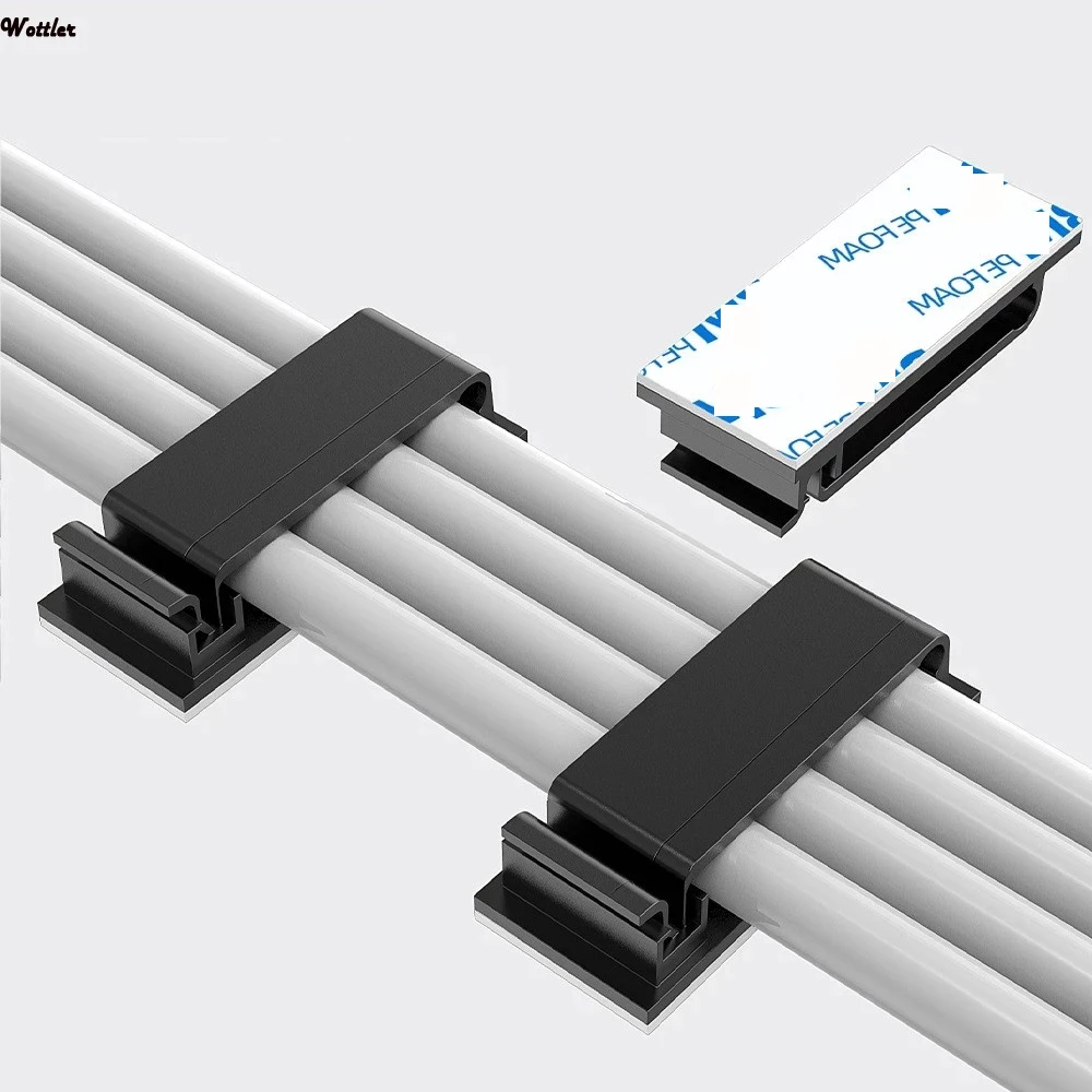 20Pcs-Black-Universal-Cable-Organizer-Clips-Winder-Desktop-Tidy-USB ...