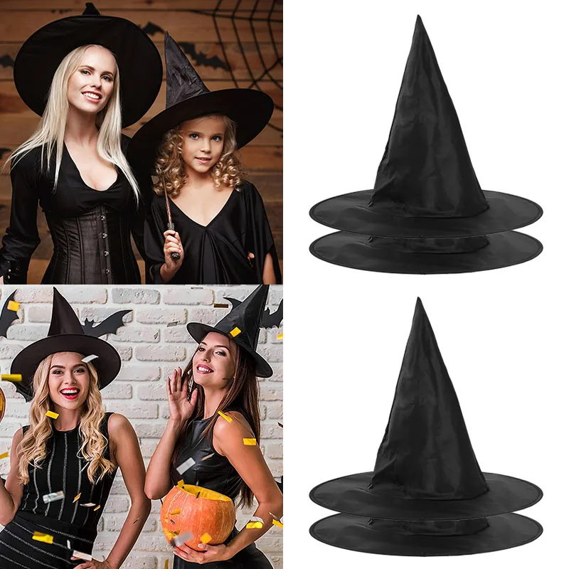 5Pcs-Unisex-Halloween-Witch-Hat-for-Kids-Adults-Halloween-Party-Cosplay ...