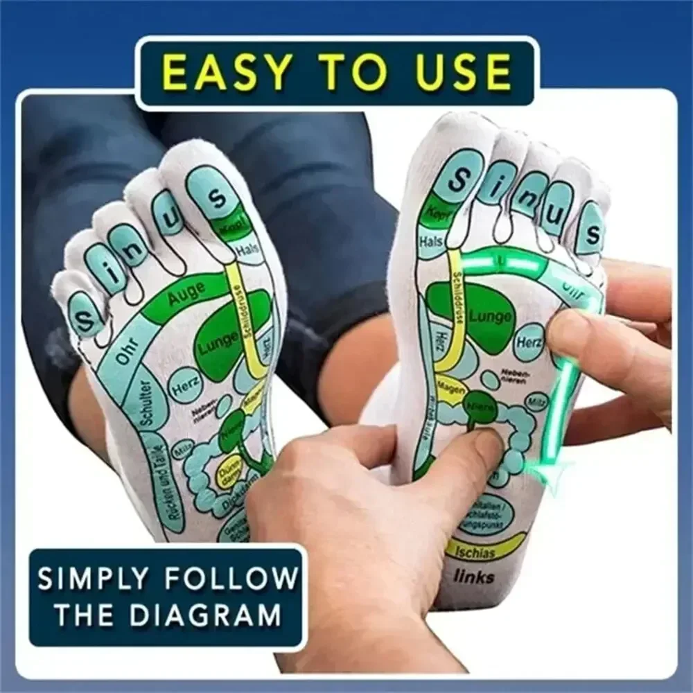 1 Pair Acupressure Socks Acupressure Reflexology Socks Yoga Foot ...