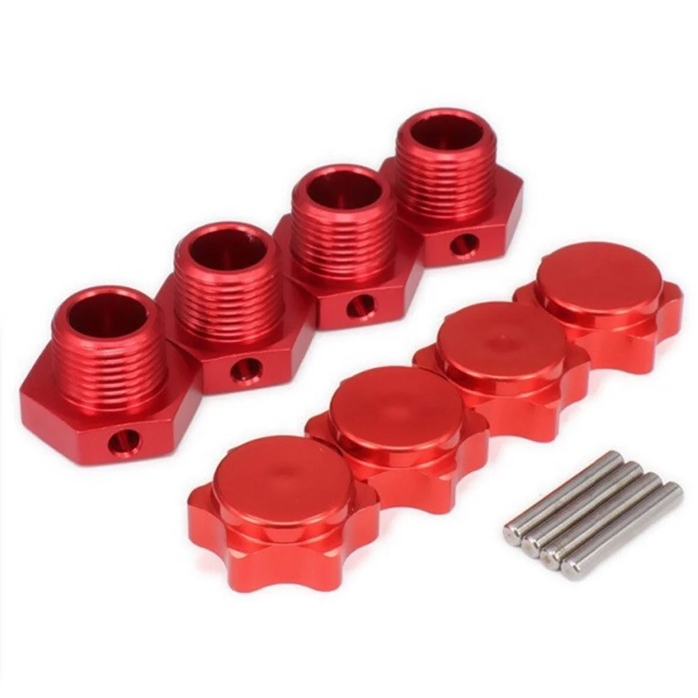 Alumínio m17 17mm roda hex cubos adaptador porca com pino para 1/8 rc ...
