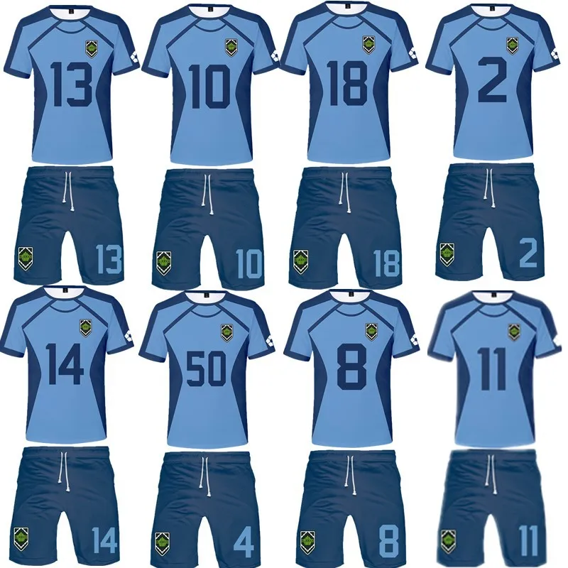 Anime Blue Lock Isagi Yoichi Cosplay Costumes Blue Football Jersey ...