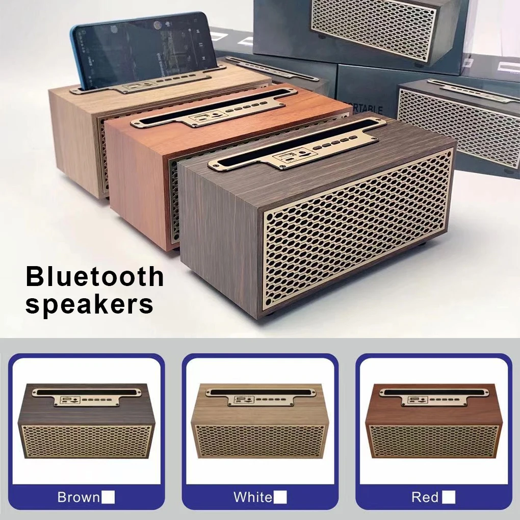Wood-Speakers-Wireless-Home-Subwoofer-Bluetooth-compatible-Radio-USB ...