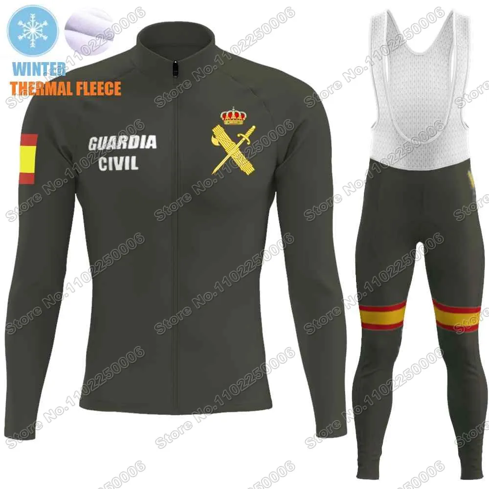 Guardia-Civil-2023-Cycling-Jersey-Set-Winter-Cycling-Clothing-Men-MTB ...