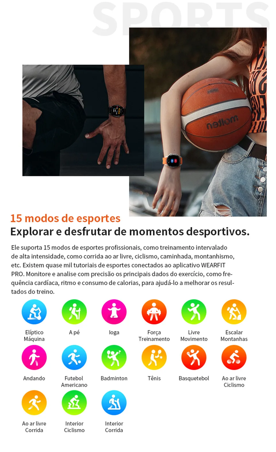 Smartwatch HW28 SmartWatch NFC e Bluetooth