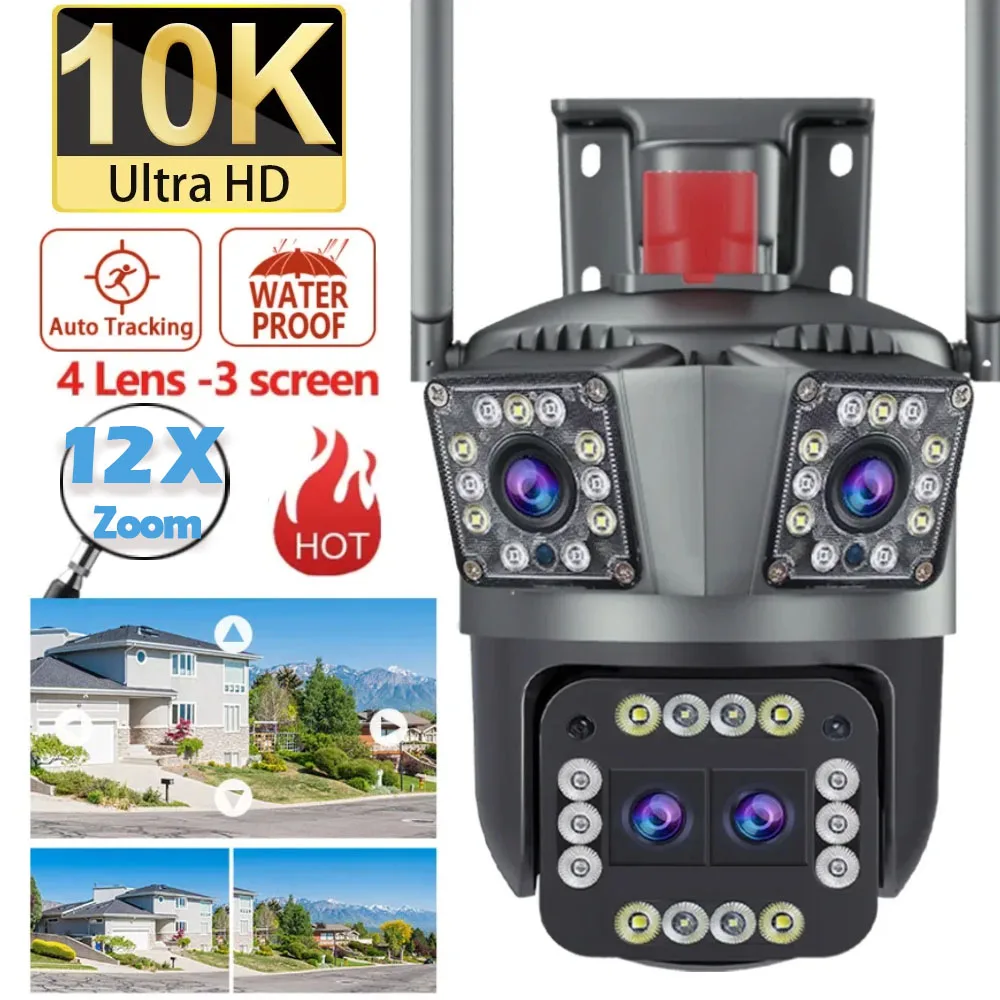 10K-16MP-Camera-Outdoor-Night-Vision-12X-Zoom-Three-Lens-WiFi-IP-Camera ...