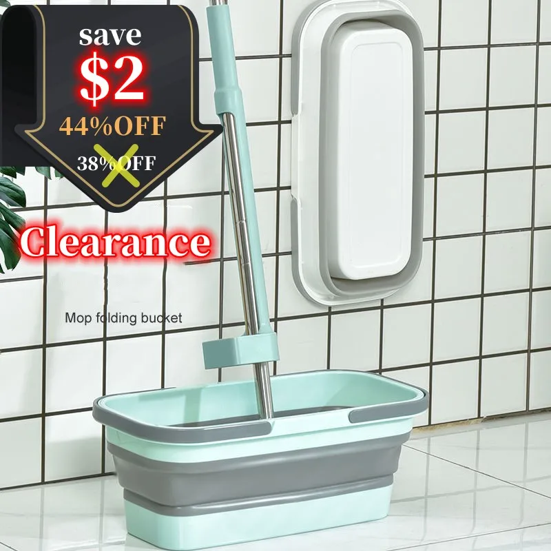 Household Portable Folding Mop Bucket Foldable Storage Large Capacity ...