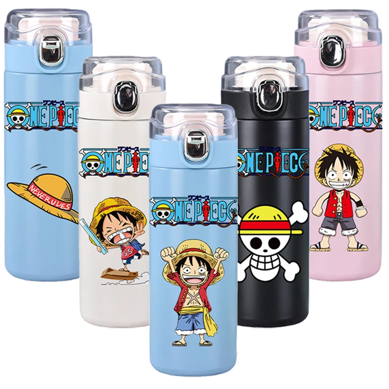 400ml-Anime-One-Piece-Printed-Stainless-Steel-Bouncing-Cover-Bottle ...