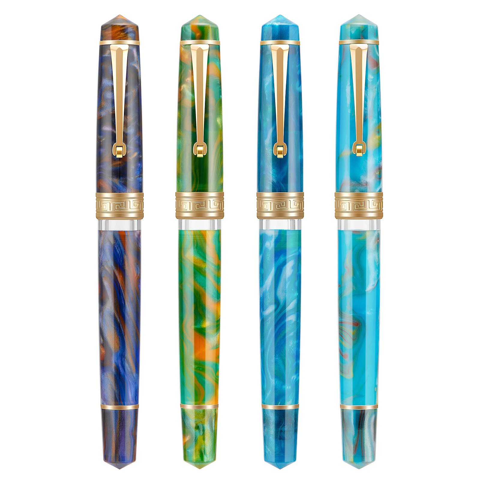 New Asvine P20 Acrylic Piston Filling Fountain Pen Beautiful Patterns ...