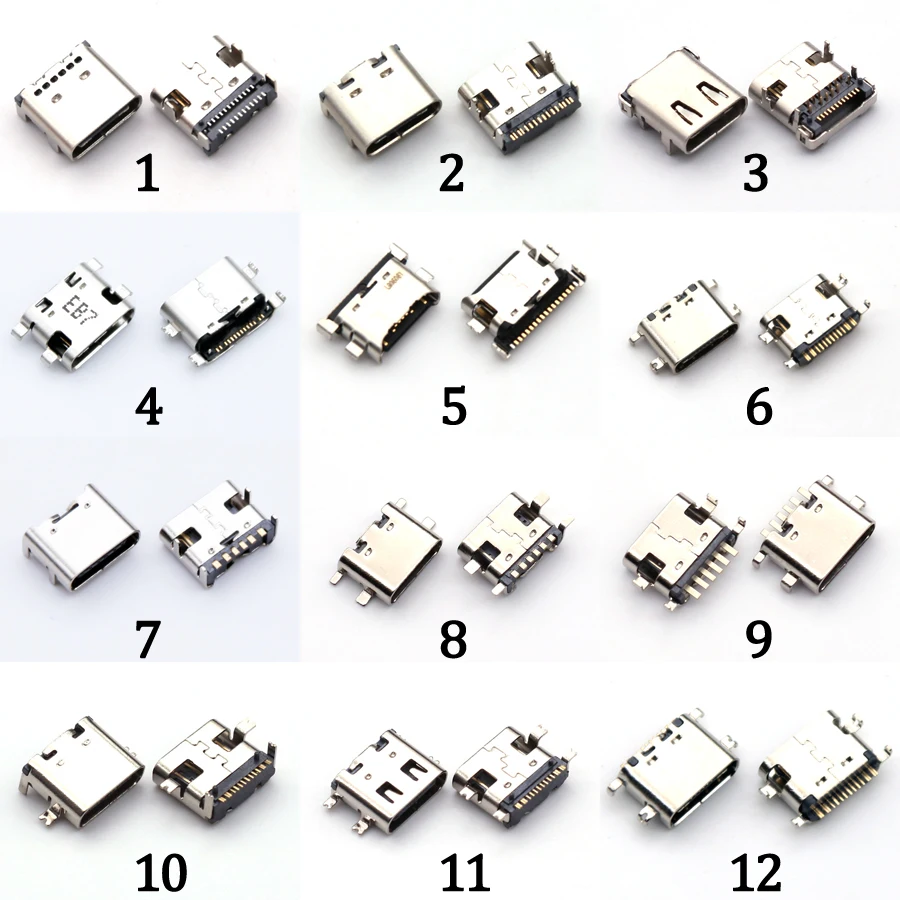 10PCS-USB-3-1-Type-C-Connector-Charging-Dock-Port-Plug-Type-C-Socket ...