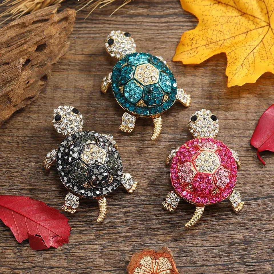 Exquisite-Women-Girls-Fashion-Cute-Turtles-Crystal-Brooch-Badges-New ...