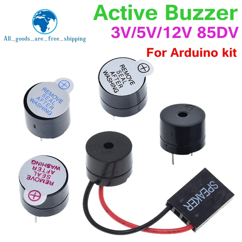 10pcs 3v 5v 12v Active Buzzer Magnetic Long Continous Beep Tone 12*9 ...