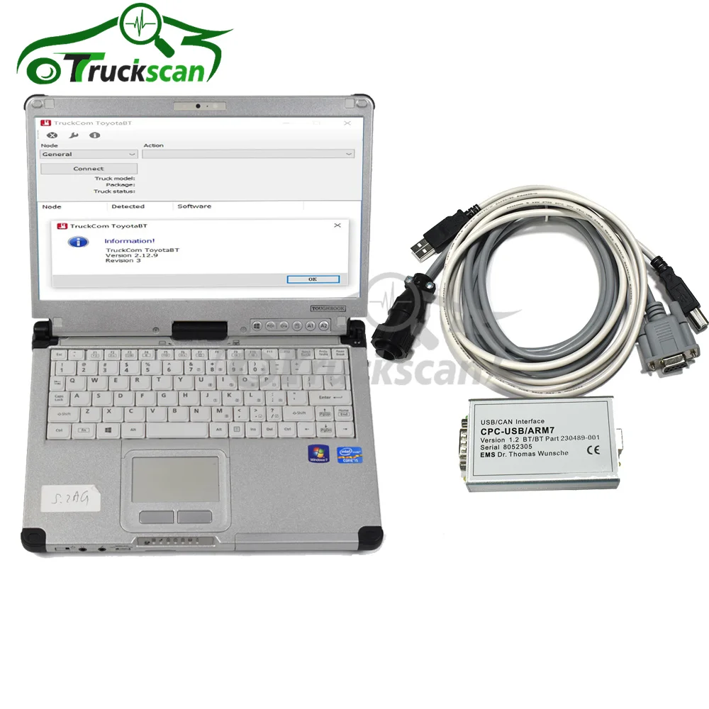For Toyota BT Canbox CPC USB ARM7 Forklift truck canbox diagnosis tool CAN Interface Can bus ...