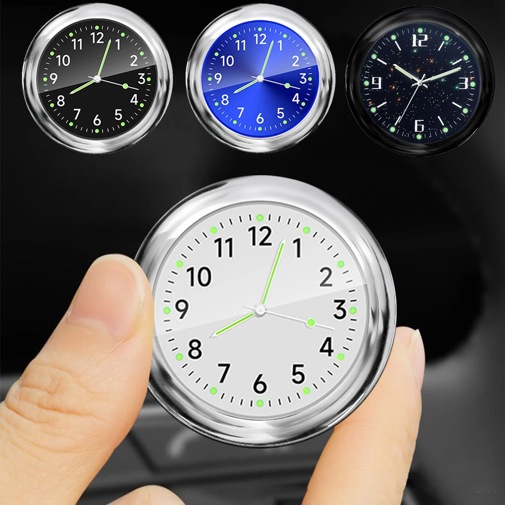 Luminous-Motorcycle-Car-Clock-Auto-Internal-Stick-On-Mini-Waterproof ...