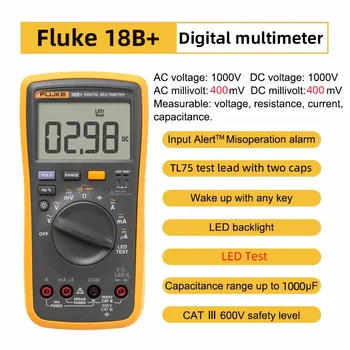 Original Fluke 15B MAX 17B MAX 18B+Automatic Digital Range Multimeter ...