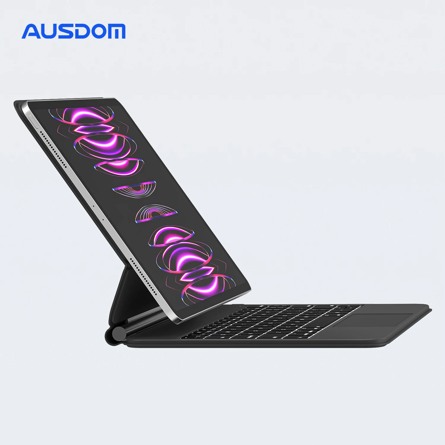 Magnetic-11-Floating-Keyboard-Case-Rechargeable-Slim-Wireless-Keyboard ...