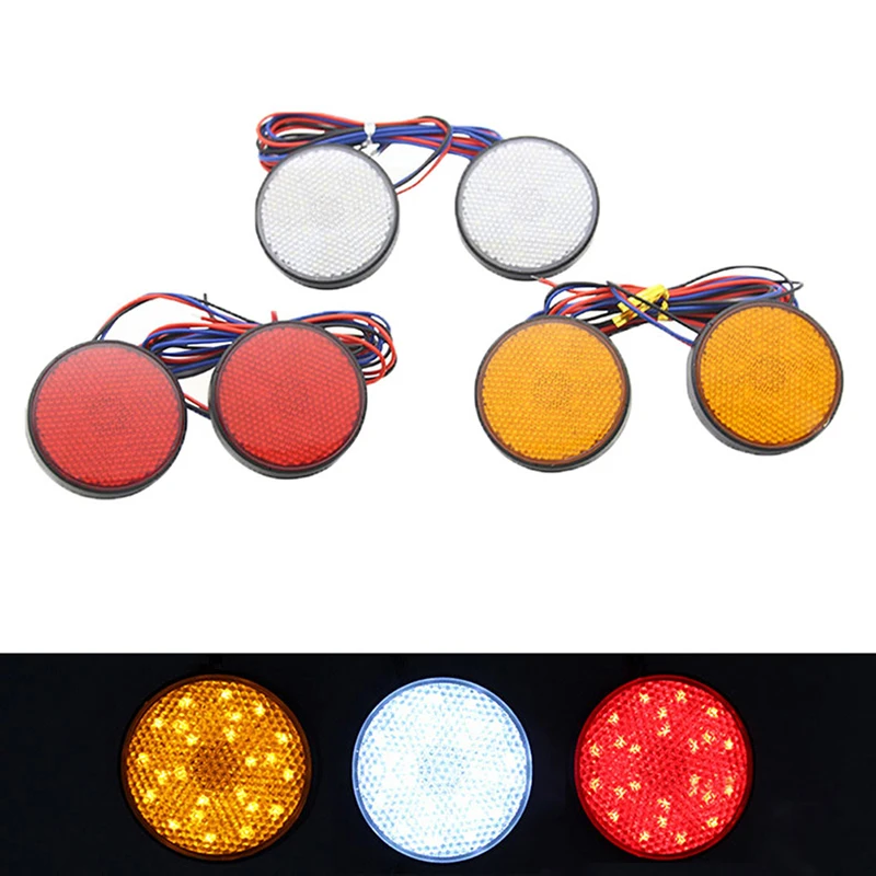 1PCS-Motorcycle-24-LED-Brake-Stop-Warning-Reflector-Light-Round-Rear ...