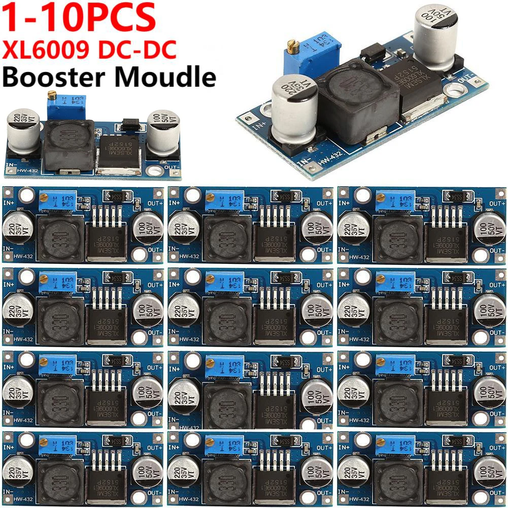 1-10PCS-XL6009-4A-Boost-Converter-Step-Up-Adjustable-15W-5-32V-to-5-50V ...