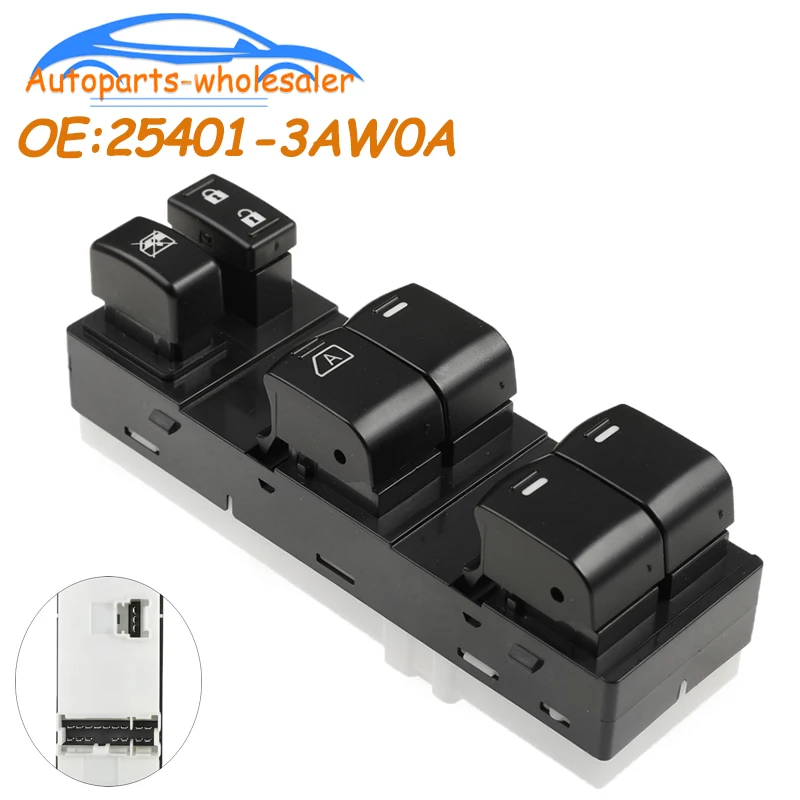 Car-Electric-Master-Power-Window-Switch-25401-3AW0A-254013AW0A-25401 ...