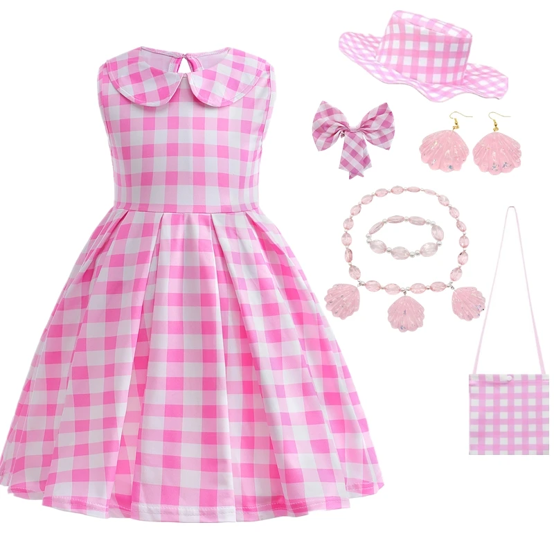 Movie-Cosplay-Costumes-for-Girls-Halloween-Pink-Dress-Kids-Clothes ...