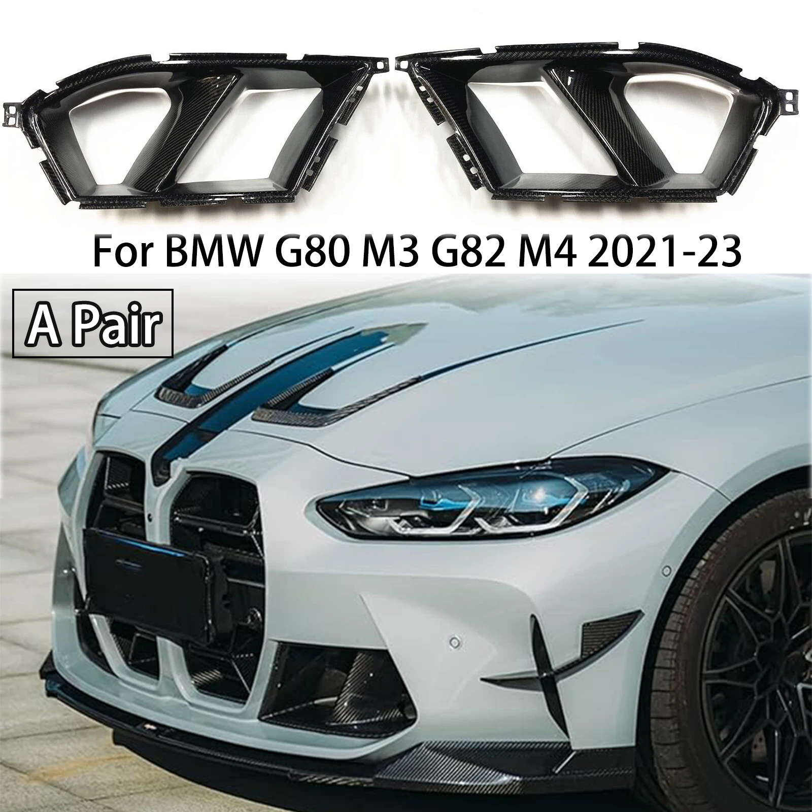 Front Bumper Side Air Vent Cover For BMW G80 M3 G82 G83 M4 2021-2024 ...