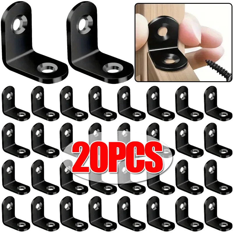 10-20pcs-Stainless-Stee-L-Bracket-Corner-Braces-Joint-Right-Angle ...