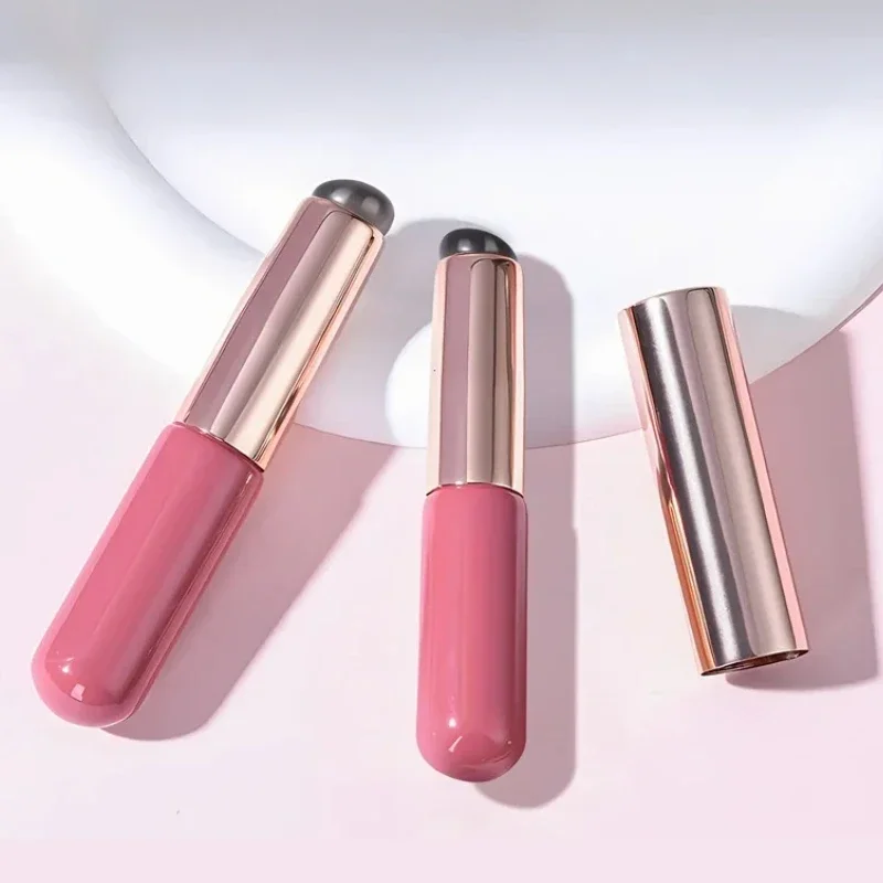 Silicone-Lip-Brush-Angled-Concealer-Makeup-Brush-Tool-Portable-Round ...