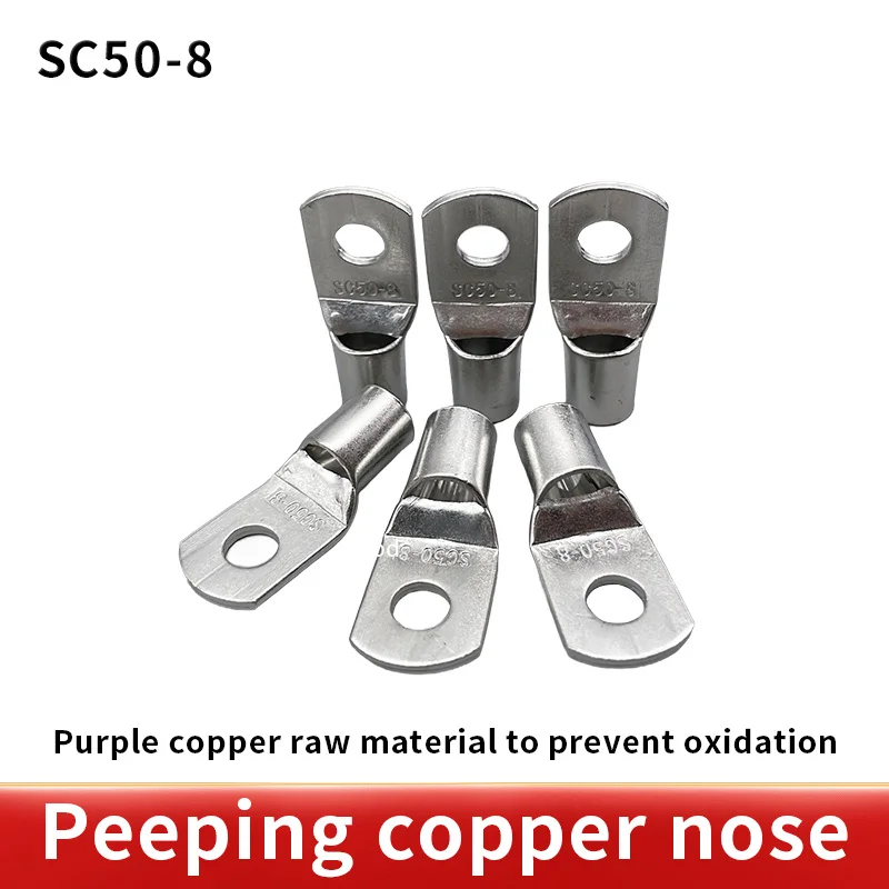 10pcs-20pcs-SC50-8-Bolt-Hole-Tinned-Copper-Cable-lugs-Battery-Terminals ...