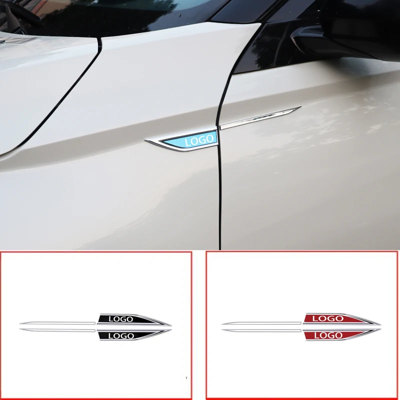 2pcs-Set-Car-Fender-Stainless-Steel-Sticker-Decals-Car-Model-Emblem ...