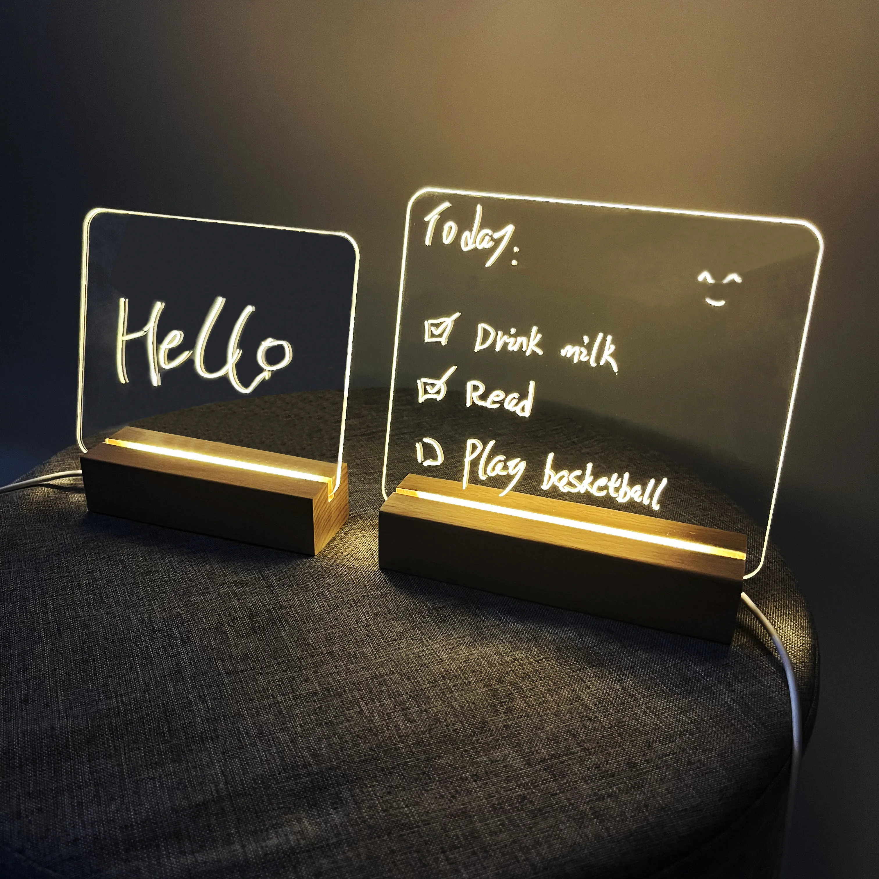 Acrylic-luminous-diy-note-board-erasable-message-board-memo-reminder ...