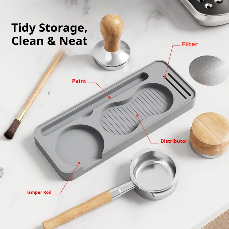 Silicone Coffee Powder Press Seat Storage Board, Powder Hammer Pad ...